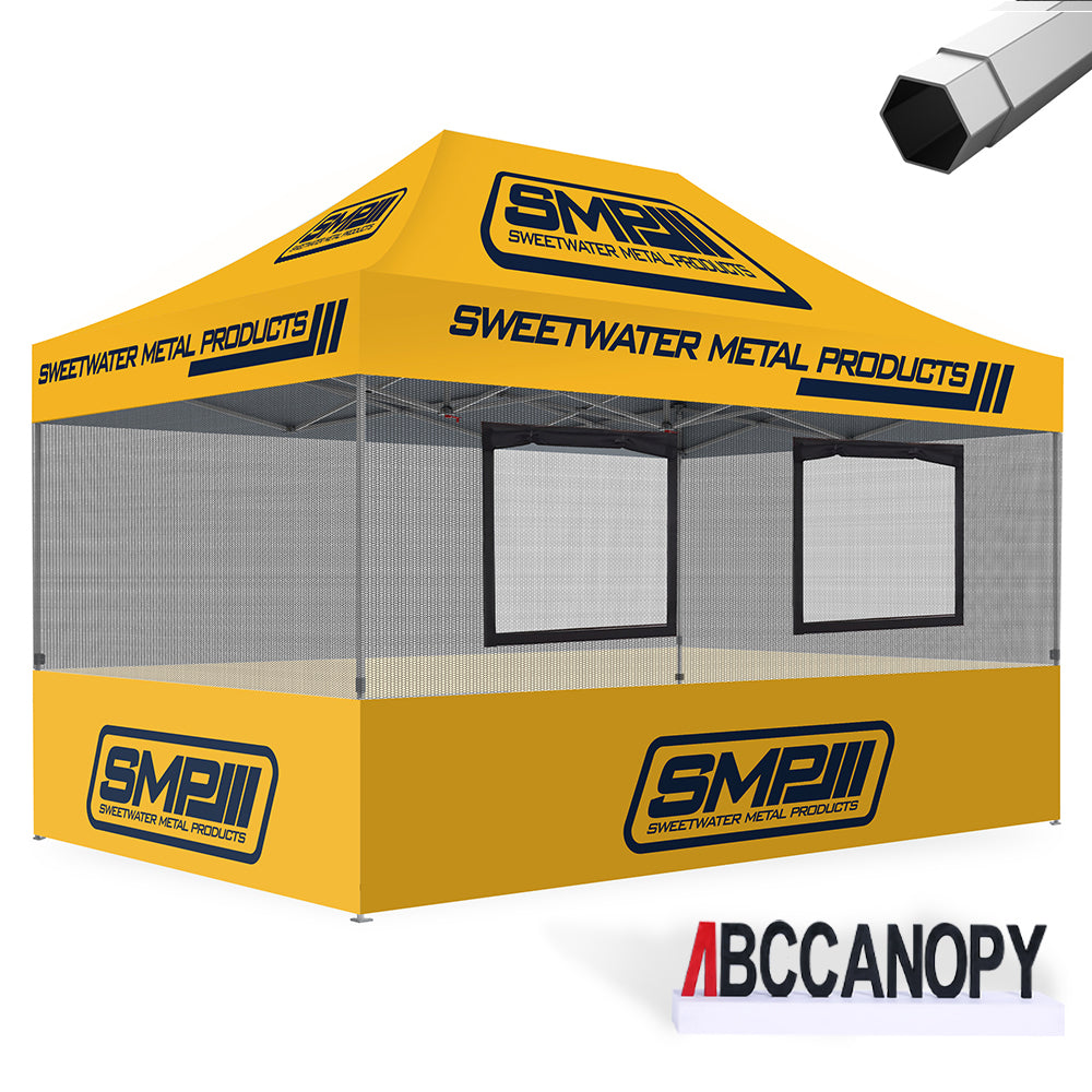ABCCANOPY Custom Food Booth with 2 Roll-Up Serving Windows & Commercia ...