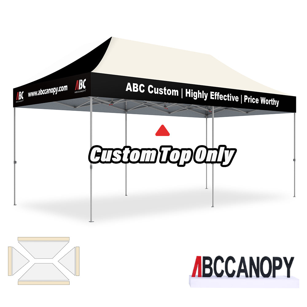 ABCCANOPY Custom Canopy Top with Logo 8x8/10x10/10x15/10x20 (Top Only ...