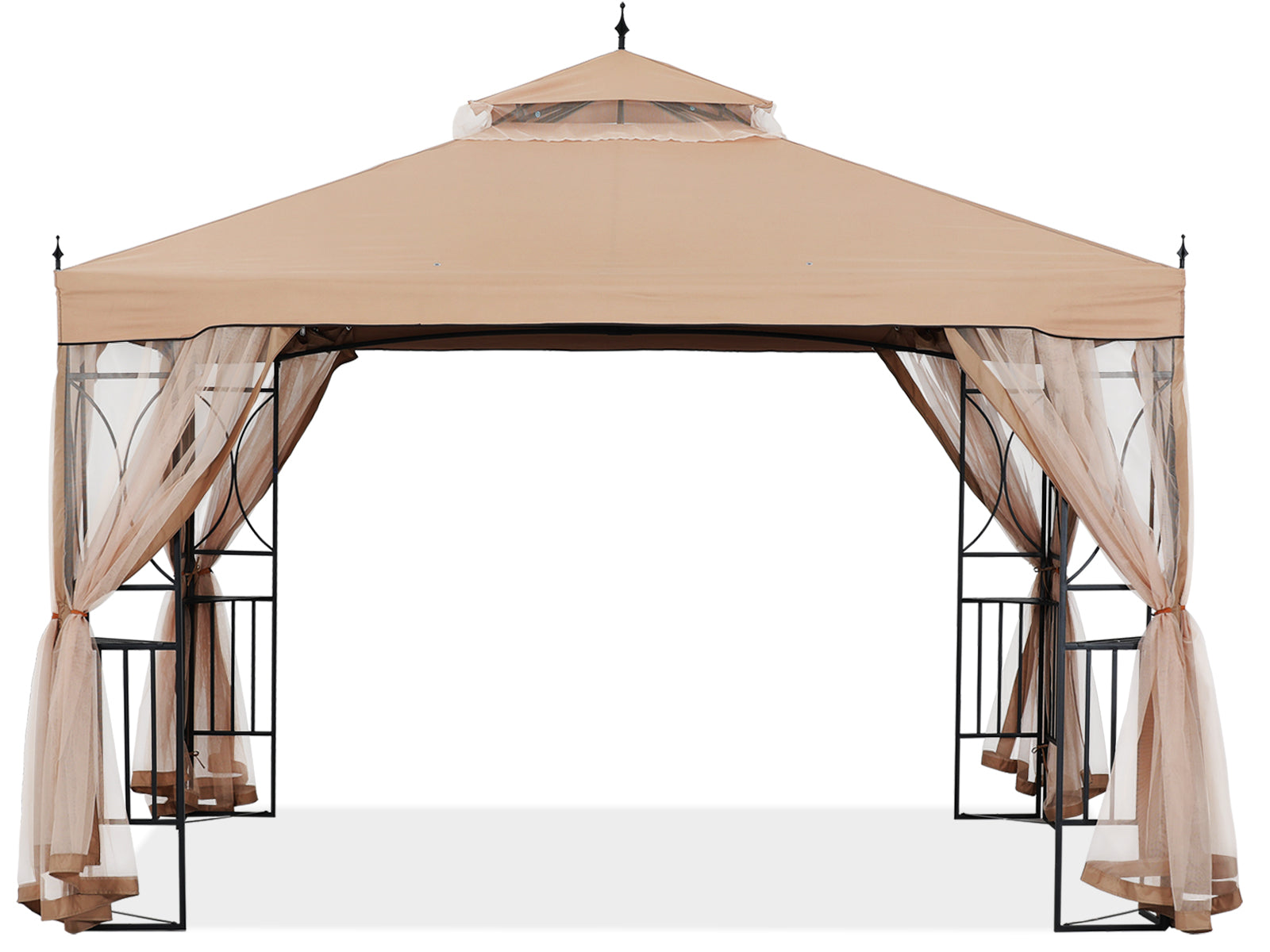 ABCCANOPY 10X10/10X12 Gazebo Canopy with Netting and Corner Frame Scre ...