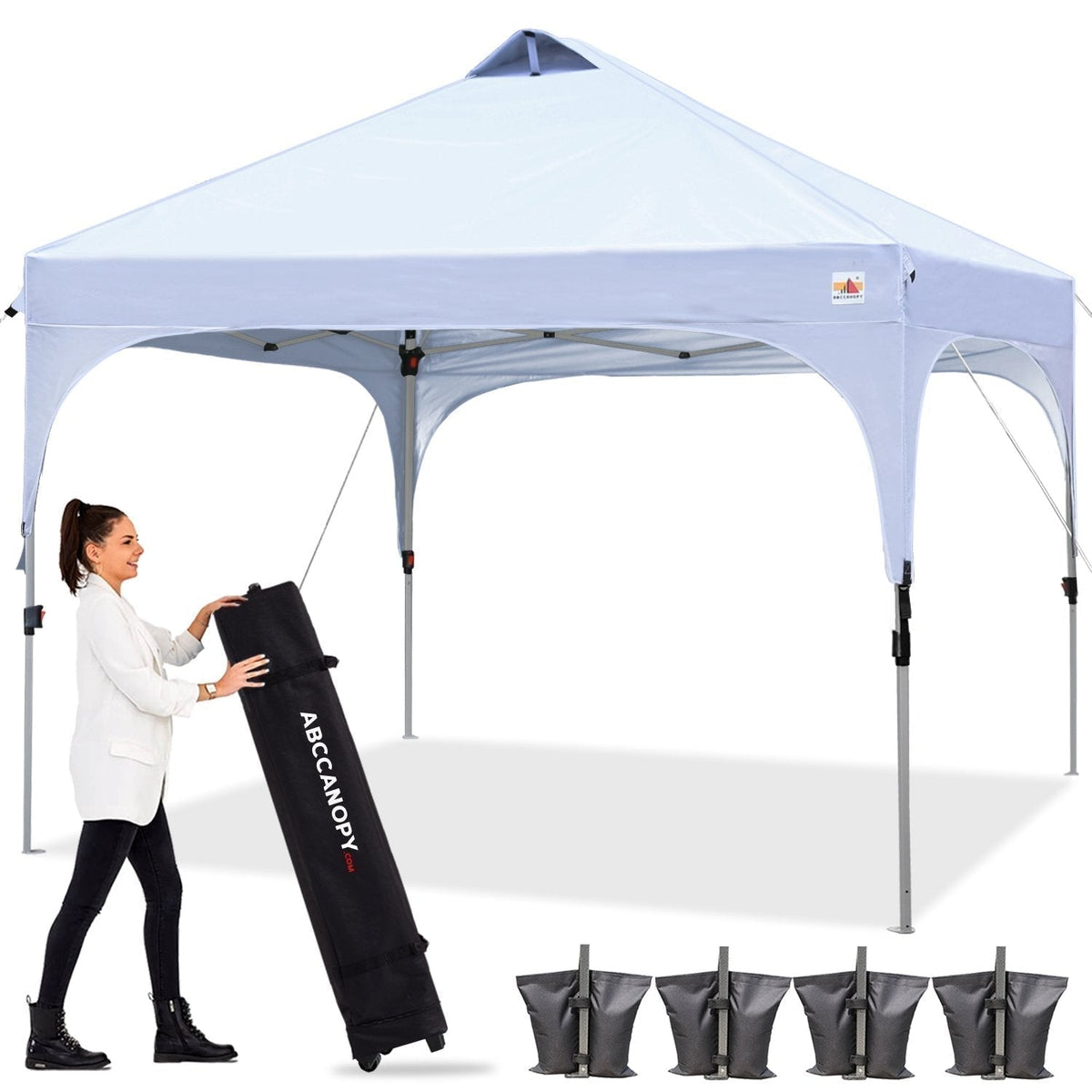 ABCCANOPY Compact Pop-up Instant Portable Canopy 10x10 for Camping, Be ...