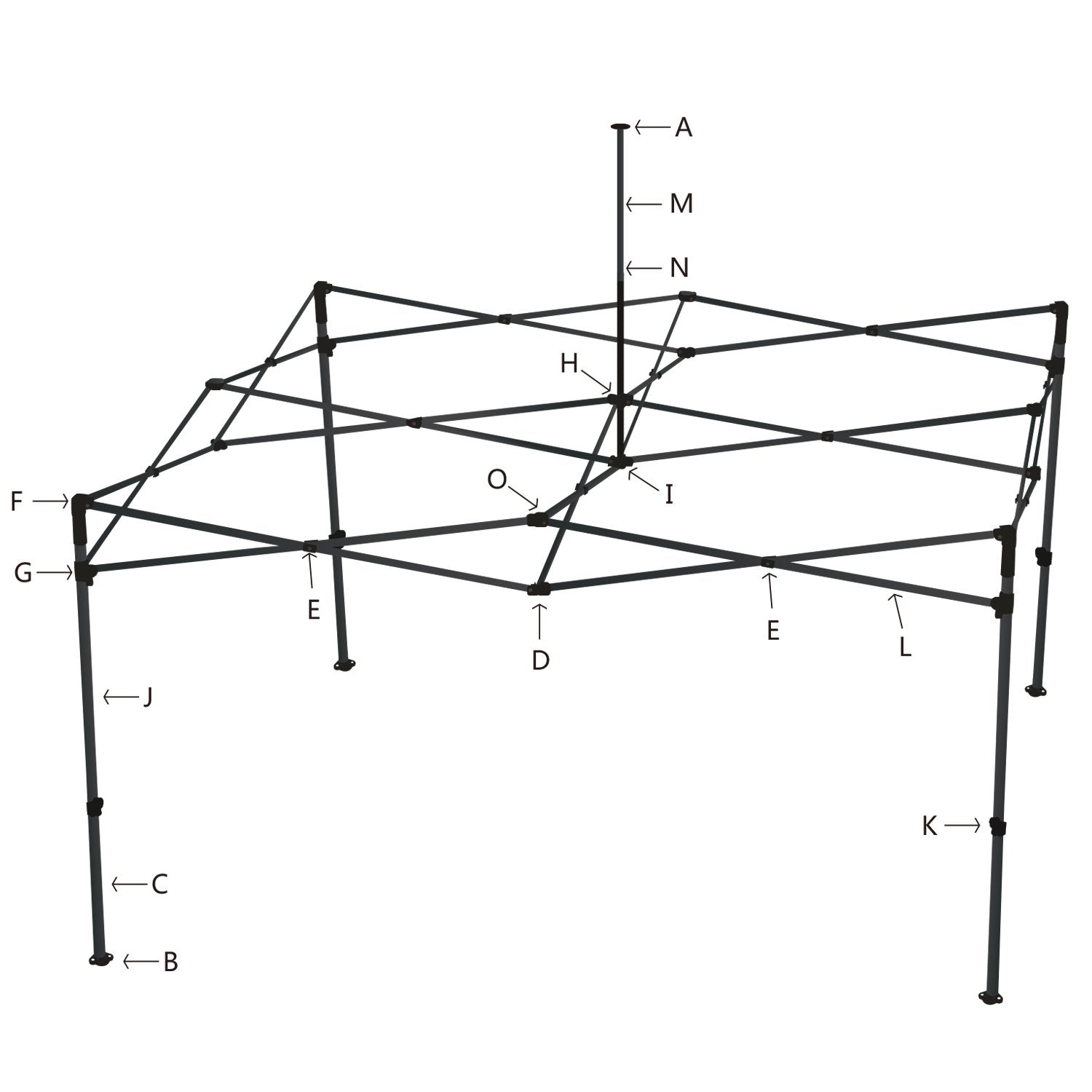 ABCCANOPY Replacement Parts for S1 Commercial S2 Premium Pop Up Canopy ...